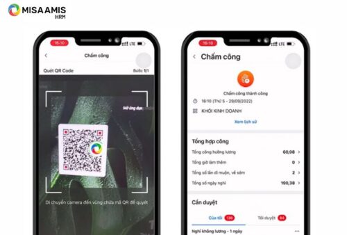 Chấm công QR Code đơn giản trên điện thoại thông minh