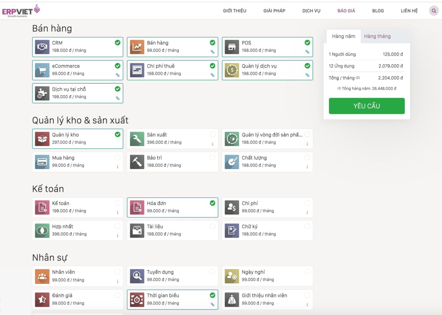 Phần mềm ERP phổ biến ở Việt Nam tốt nhất hiện nay