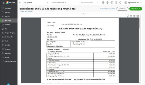 Mẫu biên bản đối chiếu công nợ đúng theo quy định mới nhất